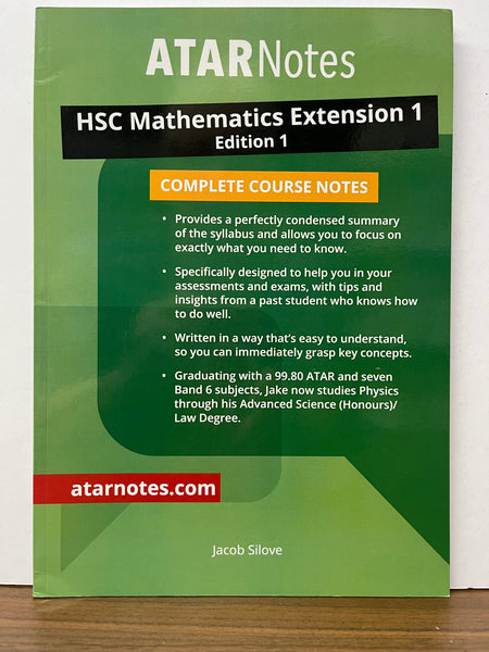ATAR Notes HSC Mathematics Extension 1 Complete Course Notes, 2017 by ...